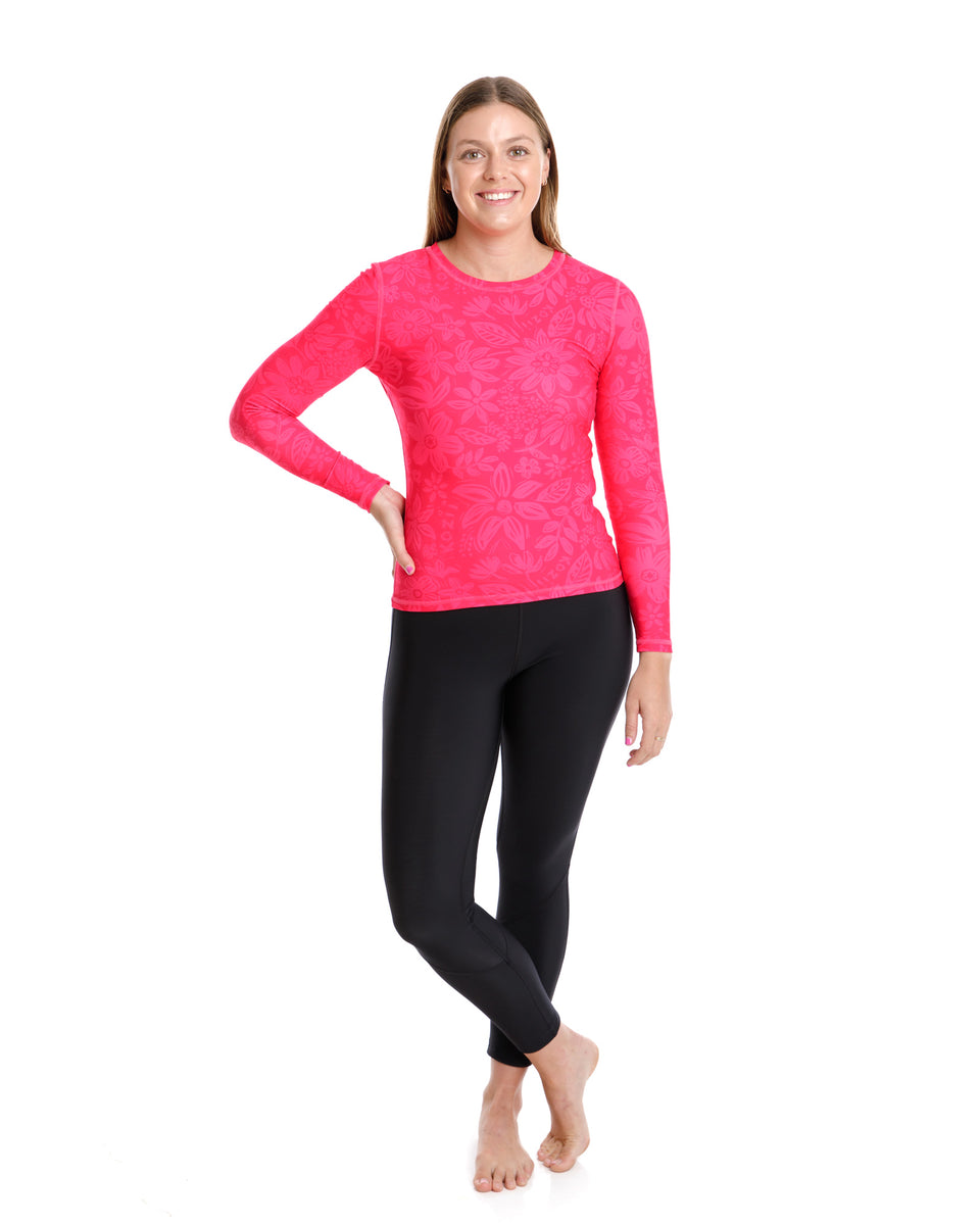 ALOHA PINK THERMAL FITTED RASHIE – Kozii Swimwear